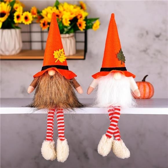 Accents | Fall Gnomes Decor Halloween Handmade Plush Gnomes Faceless ...